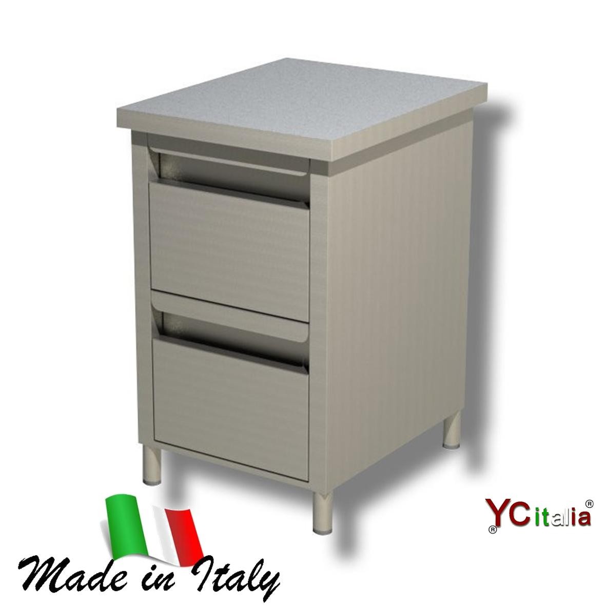Cassettiera inox con 2 cassetti - ycitalia